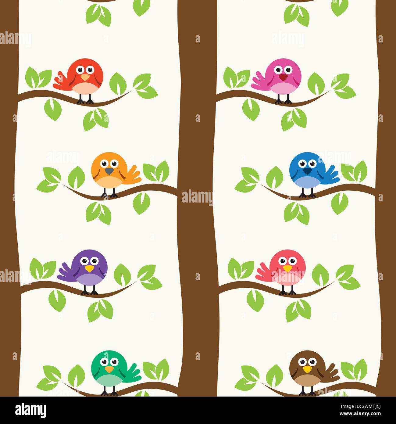 Repeating birds Stock Vector Images - Alamy