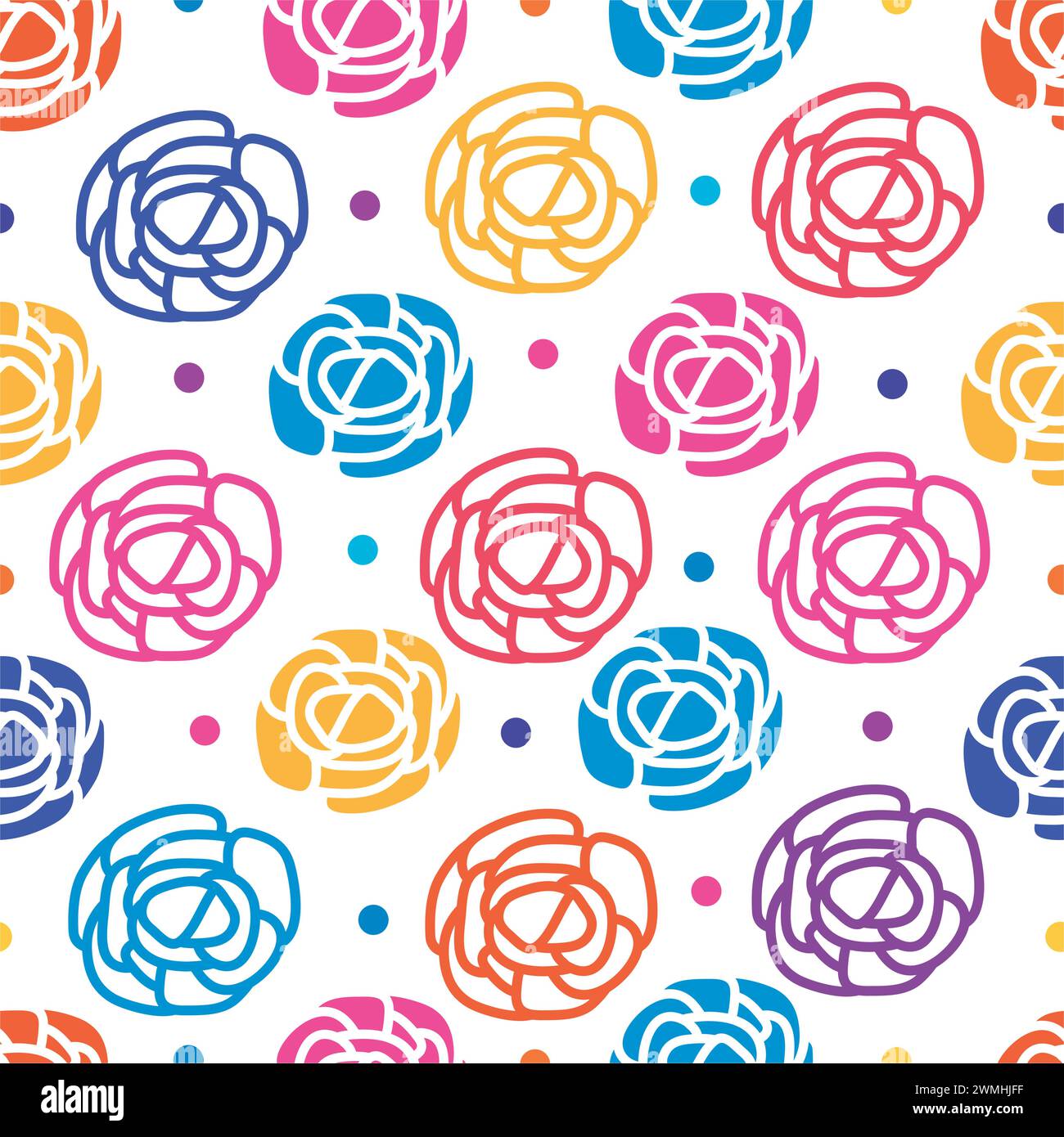 Pretty pink roses Stock Vector Images - Alamy