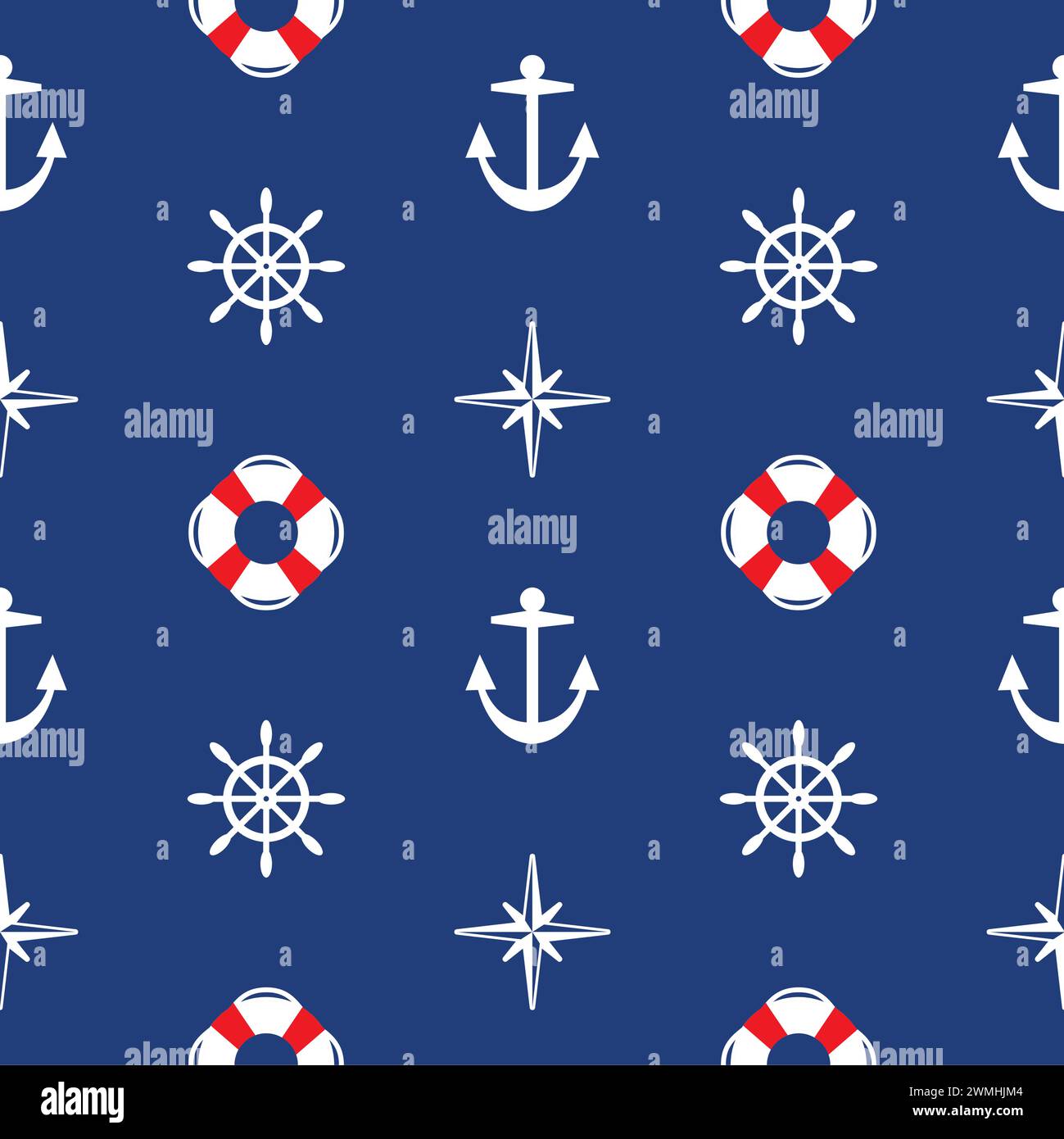 vector seamless sea pattern Stock Vector Image & Art - Alamy