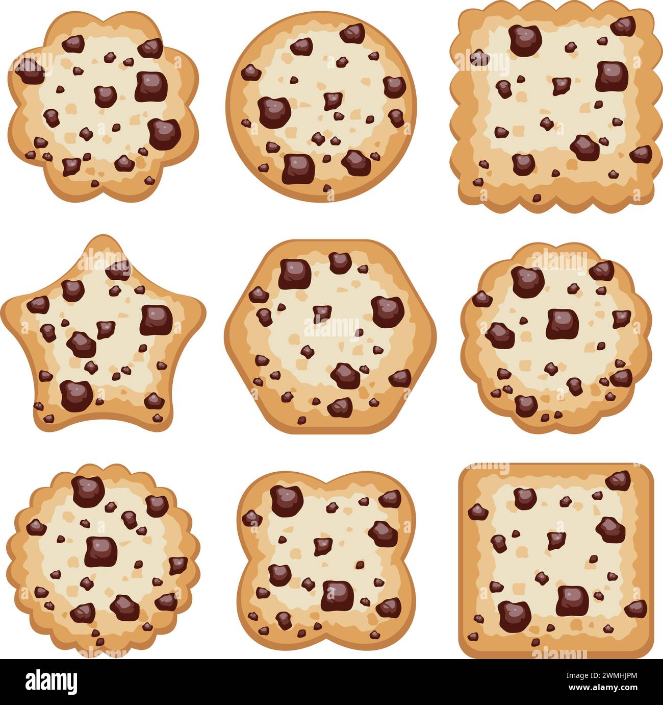Assorted chocolate biscuit Stock Vector Images - Alamy