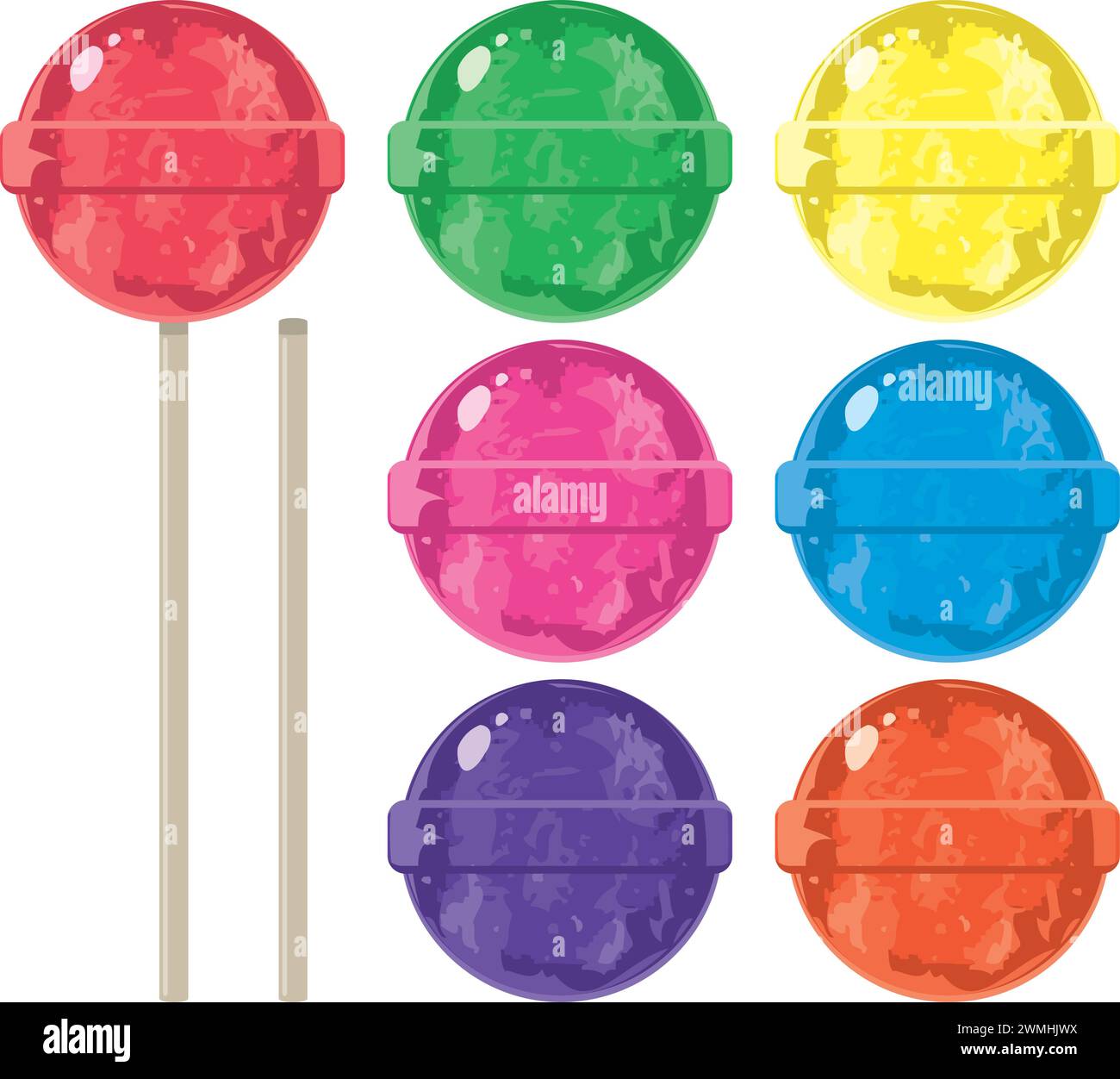 vector set of colorful lollipops Stock Vector Image & Art - Alamy