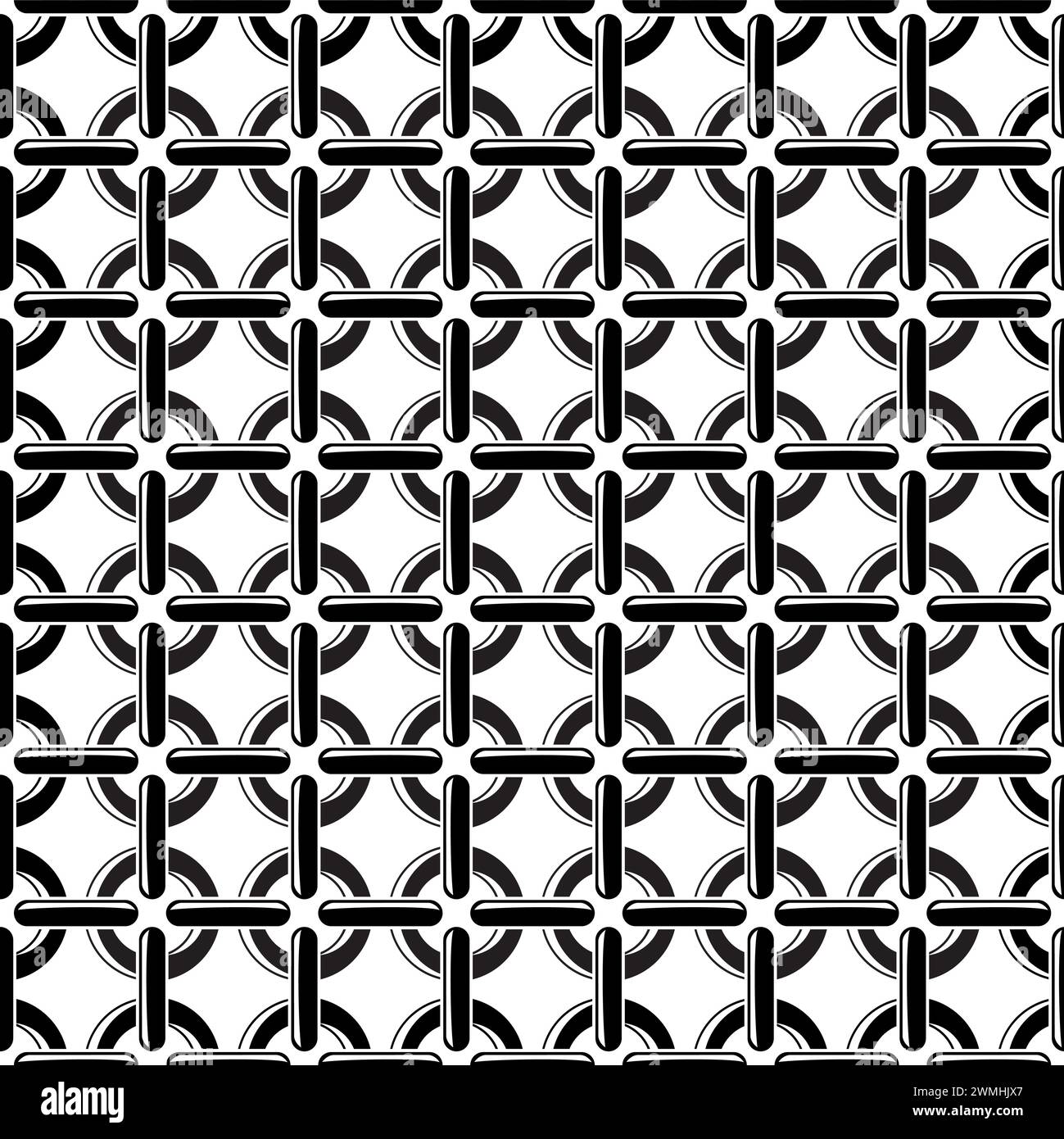 vector black and white seamless chain pattern Stock Vector Image & Art ...