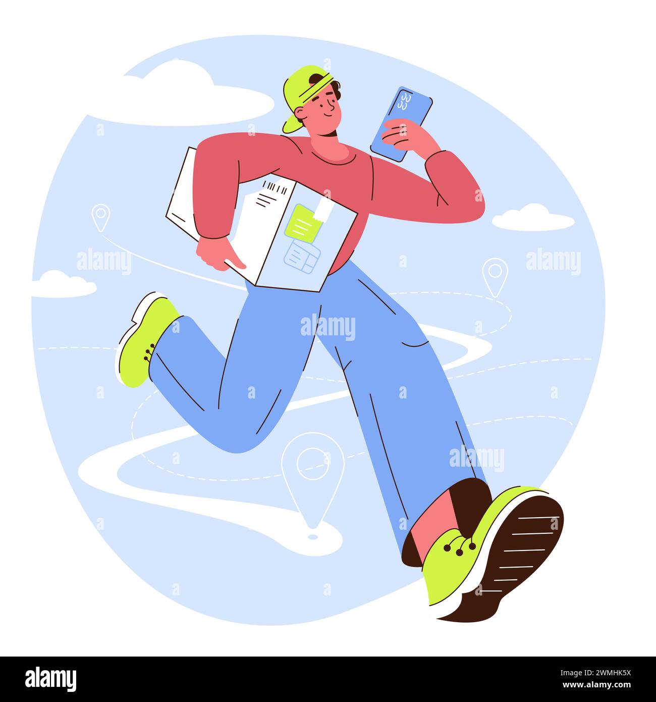 Postal runner Cut Out Stock Images & Pictures - Alamy