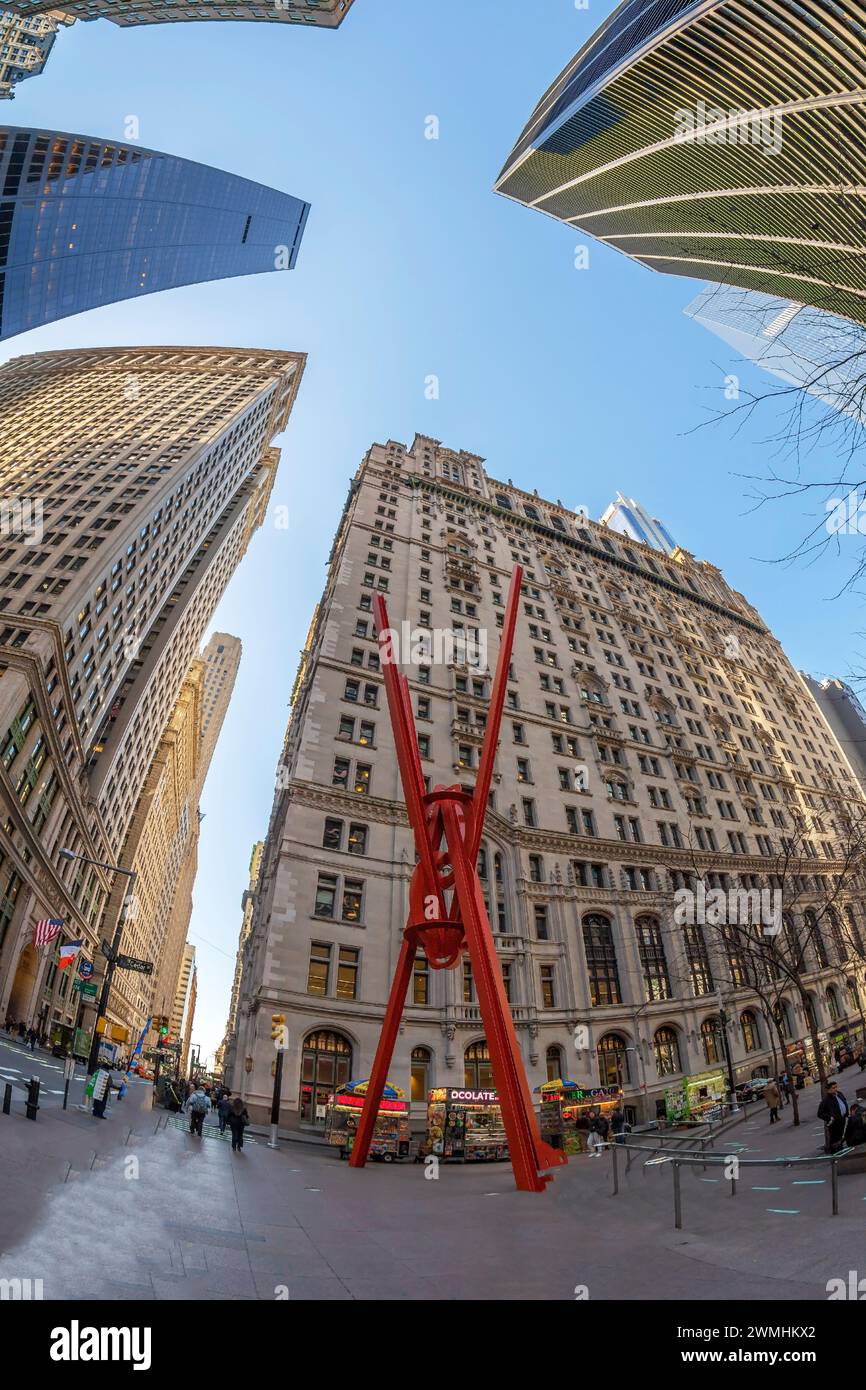 NEW YORK, MANHATTAN - USA: MARCH 9, 2020: Monument of contemporary ...