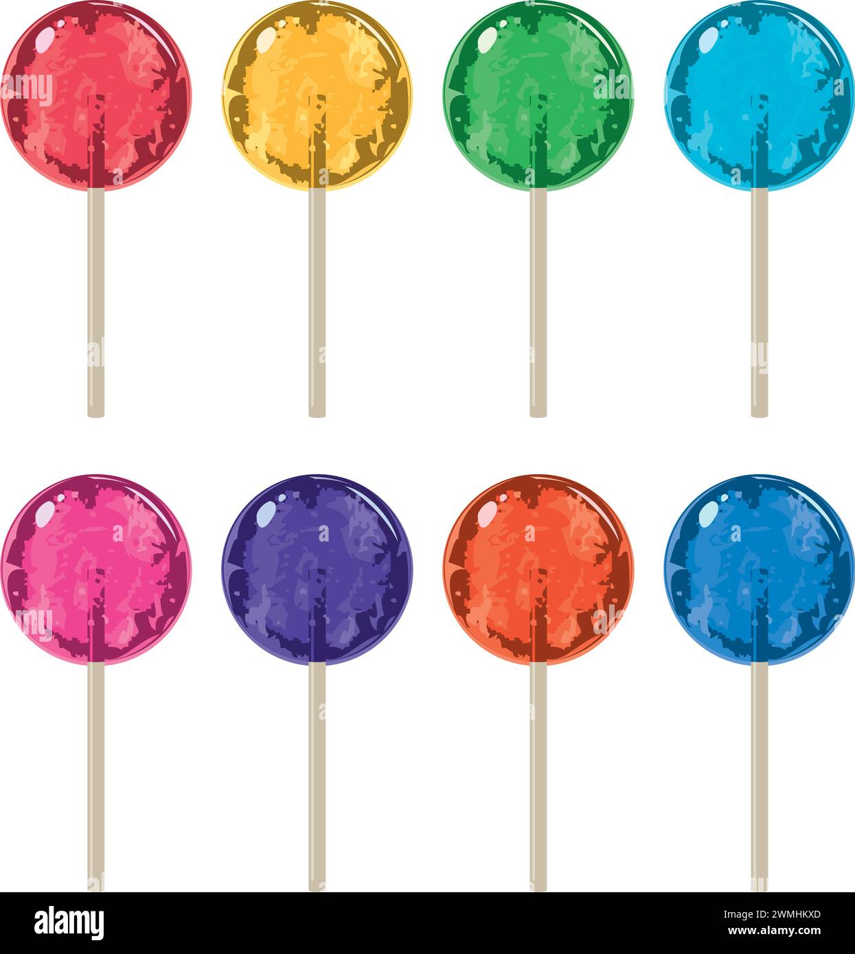vector set of colorful lollipops Stock Vector Image & Art - Alamy