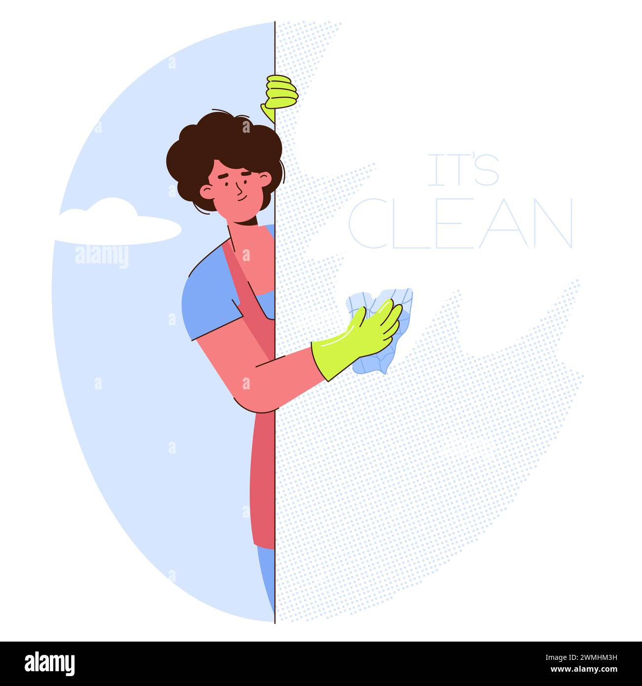 Home cleaning servant Stock Vector Images - Alamy