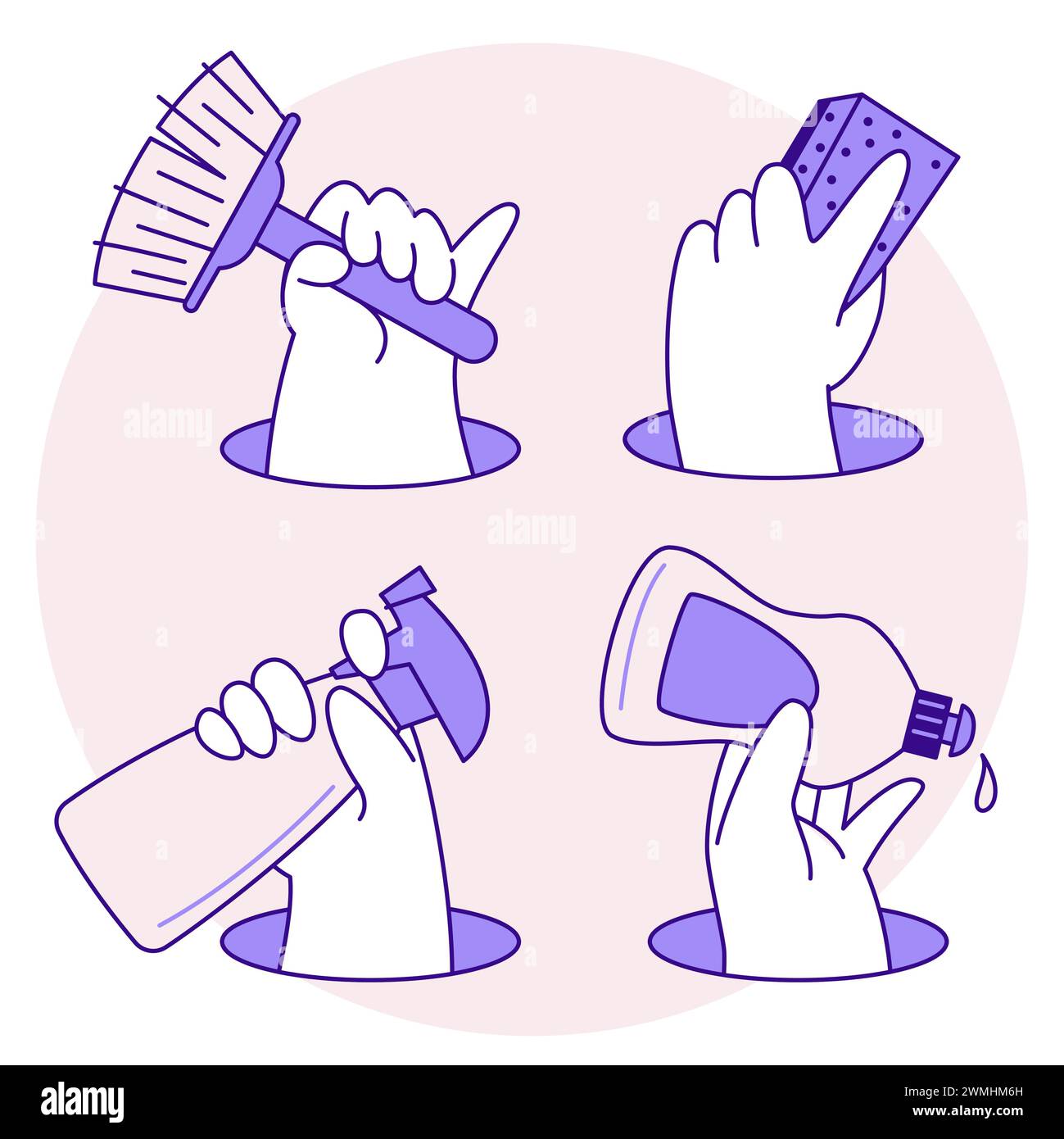 Cleaning service icons and symbols Stock Vector Image & Art - Alamy