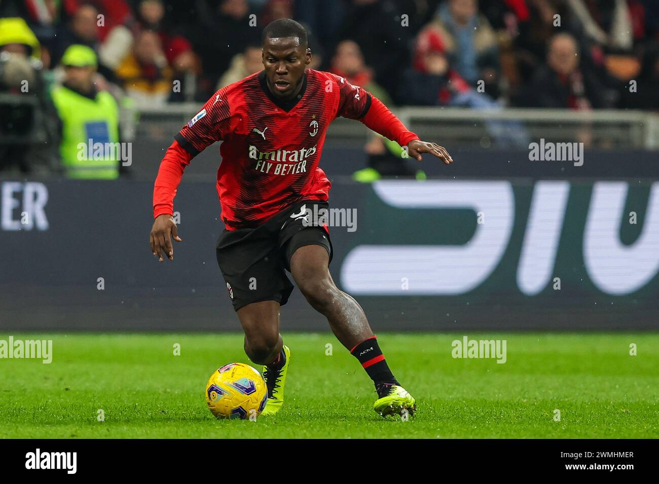 Milan, Italy. 25th Feb, 2024. Yunus Musah of AC Milan seen in action ...