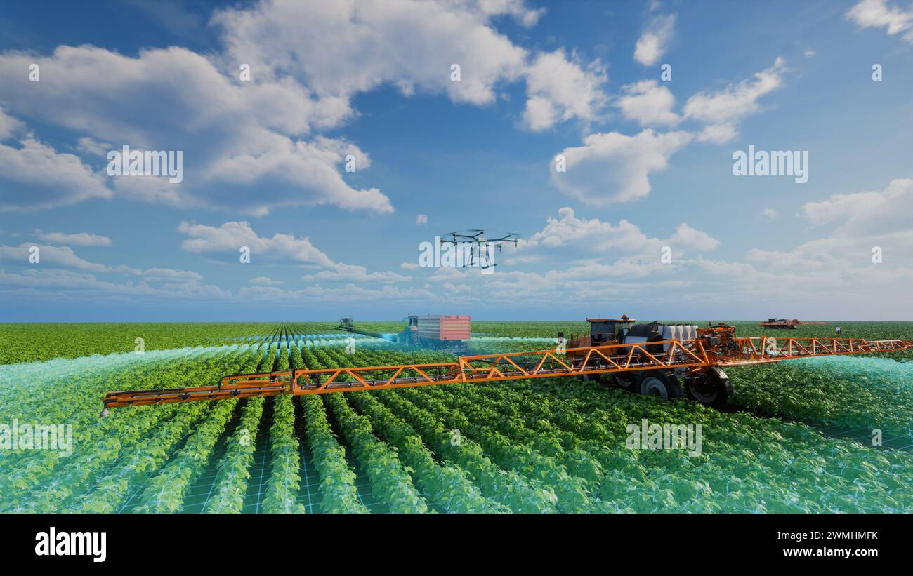 Autonomous agriculture vehicle and drone self driving, 5G technolohy ...