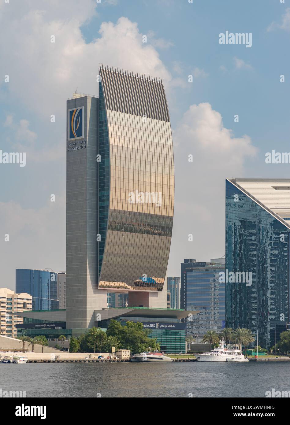 A picture of the Emirates NBD Dubai Creek building at Dubai Creek Stock ...