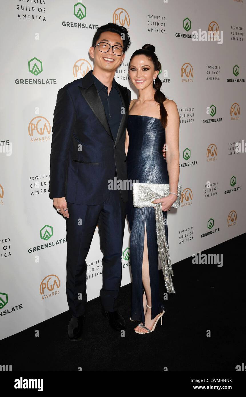 HOLLYWOOD, CALIFORNIA - FEBRUARY 25: (L-R) Lee Sung Jin and Caitlin ...