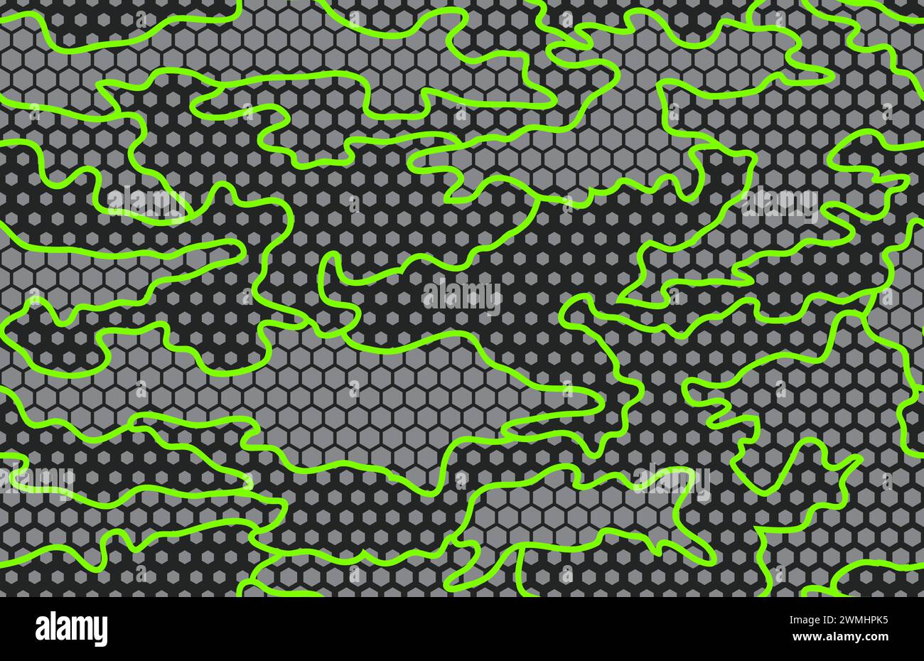 Urban camouflage seamless pattern. Gray hexagon (honeycomb) texture and ...