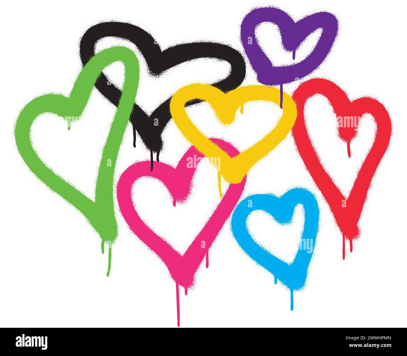 Graffiti hearts Stock Vector Images - Alamy