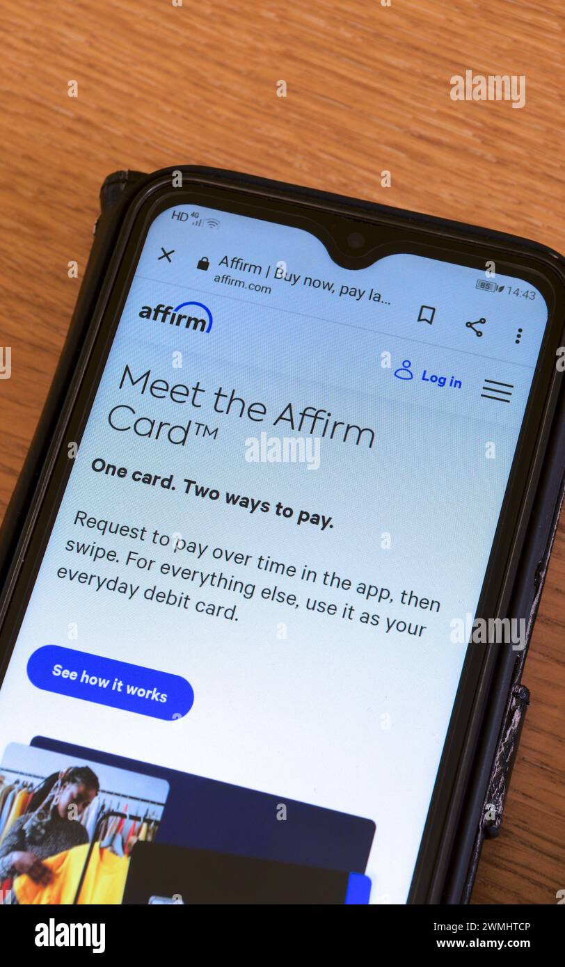 Affirm payment service hi-res stock photography and images - Alamy