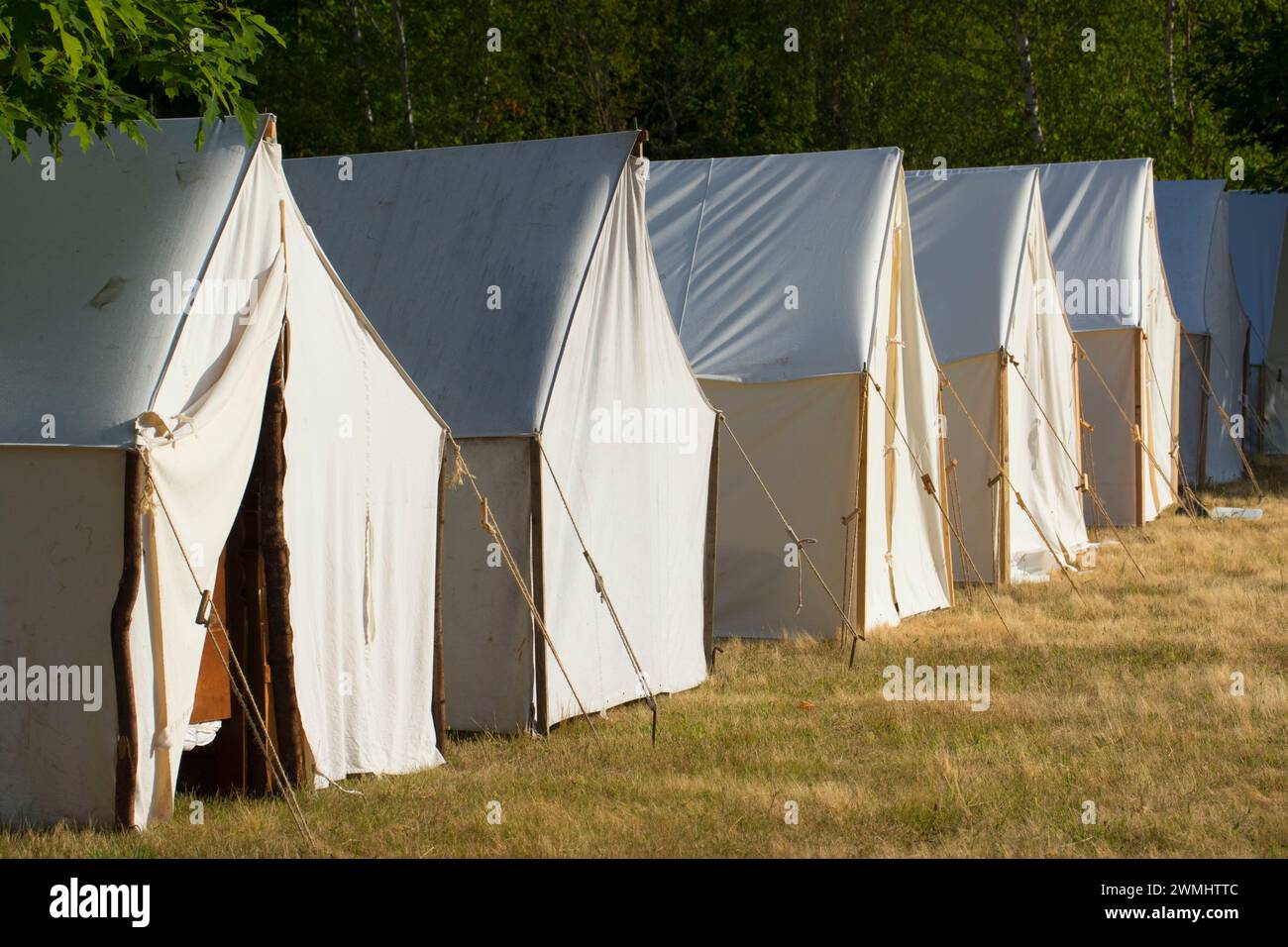 Camp tents, Civil War Re-enactment, Willamette Mission State Park ...