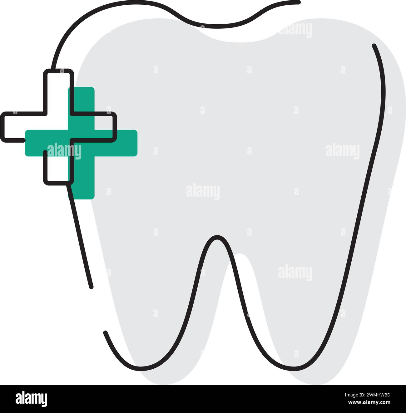 Tooth outline medical icon hi-res stock photography and images - Alamy