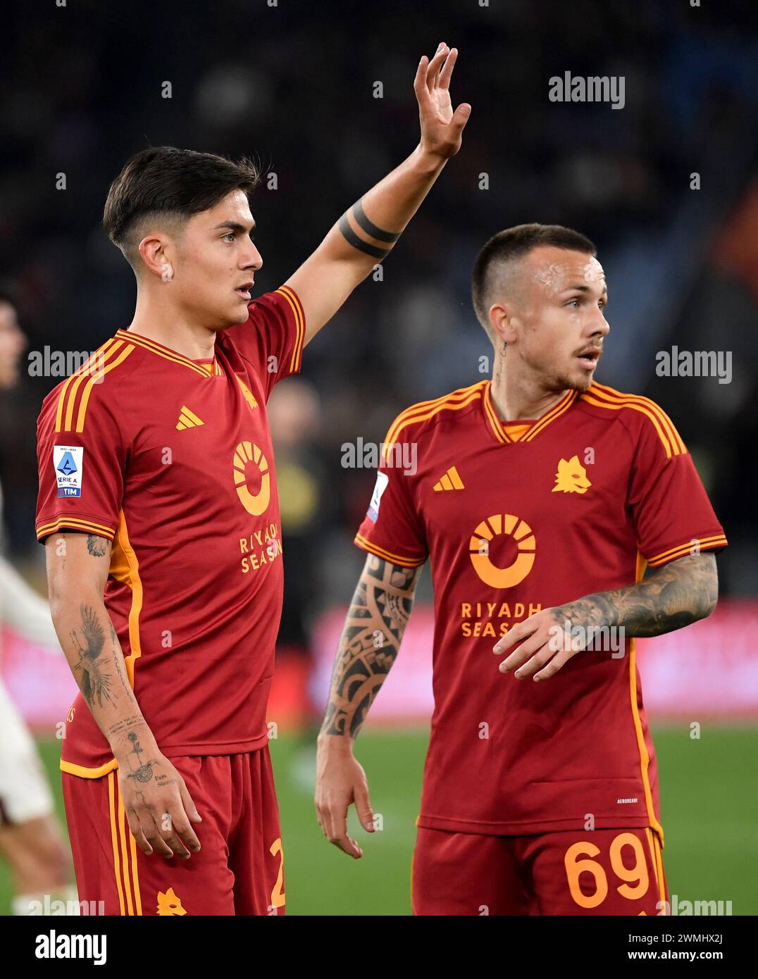 Rome, Italy. 26th Feb, 2024. Paulo Dybala and Jose Angel Esmoris ...