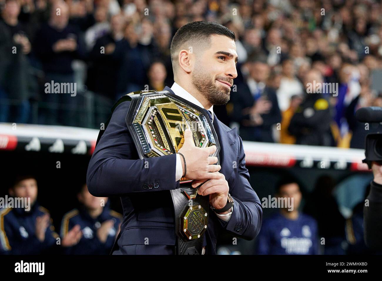 Madrid, Spain. 25th Feb, 2024. Spanish boxer Ilia Topuria, current UFC ...