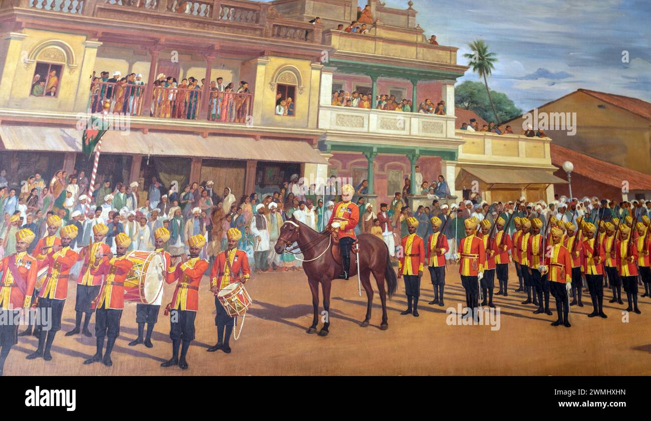 Painting of The First Battalion of The Mysore Infantry India Stock ...
