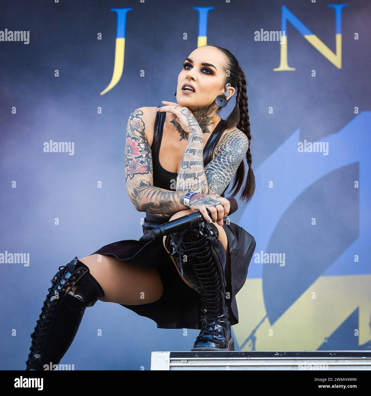 Ukrainian band Jinjer performing live in 2023 Stock Photo - Alamy