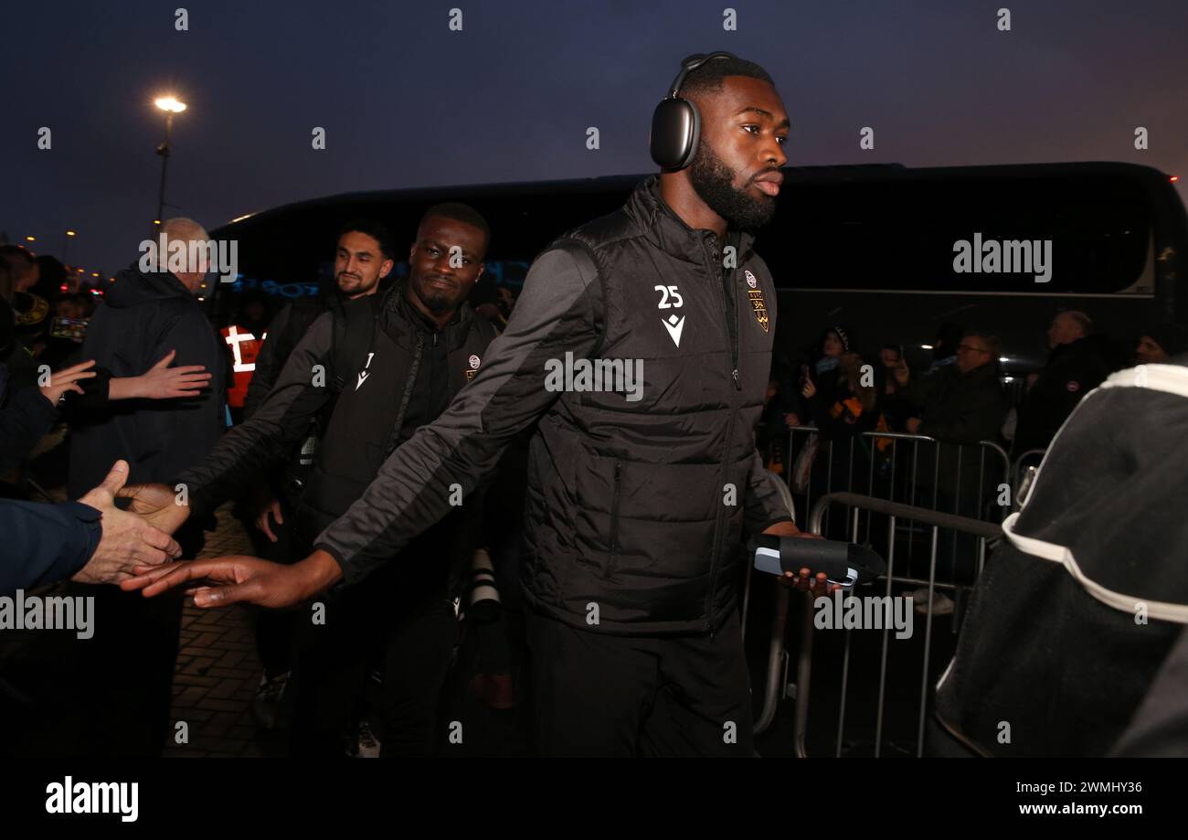Maidstone United's Paul Appiah arriving before the Emirates FA Cup ...