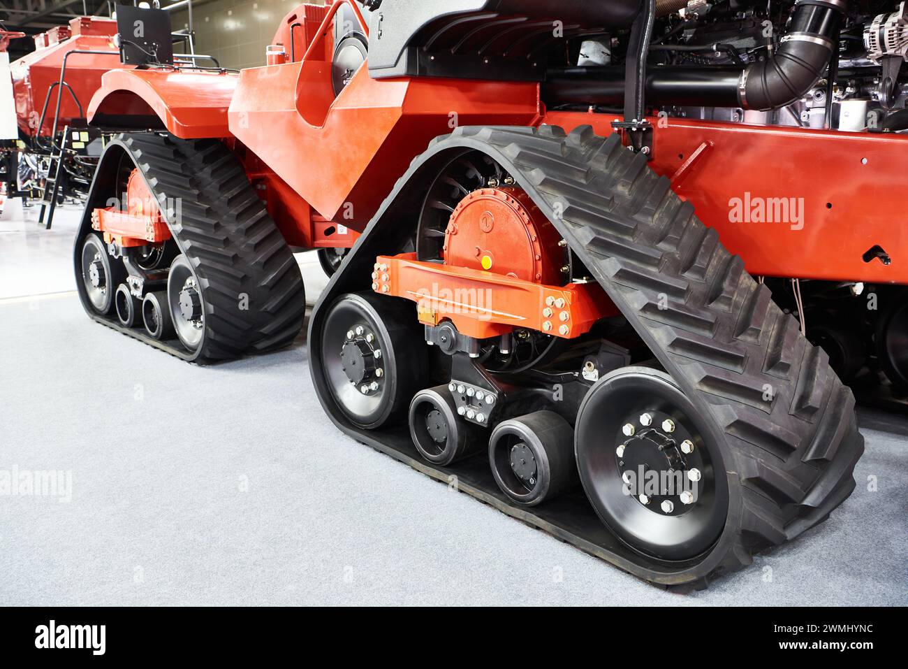 Replaceable continuous track drive for agricultural harvester on ...