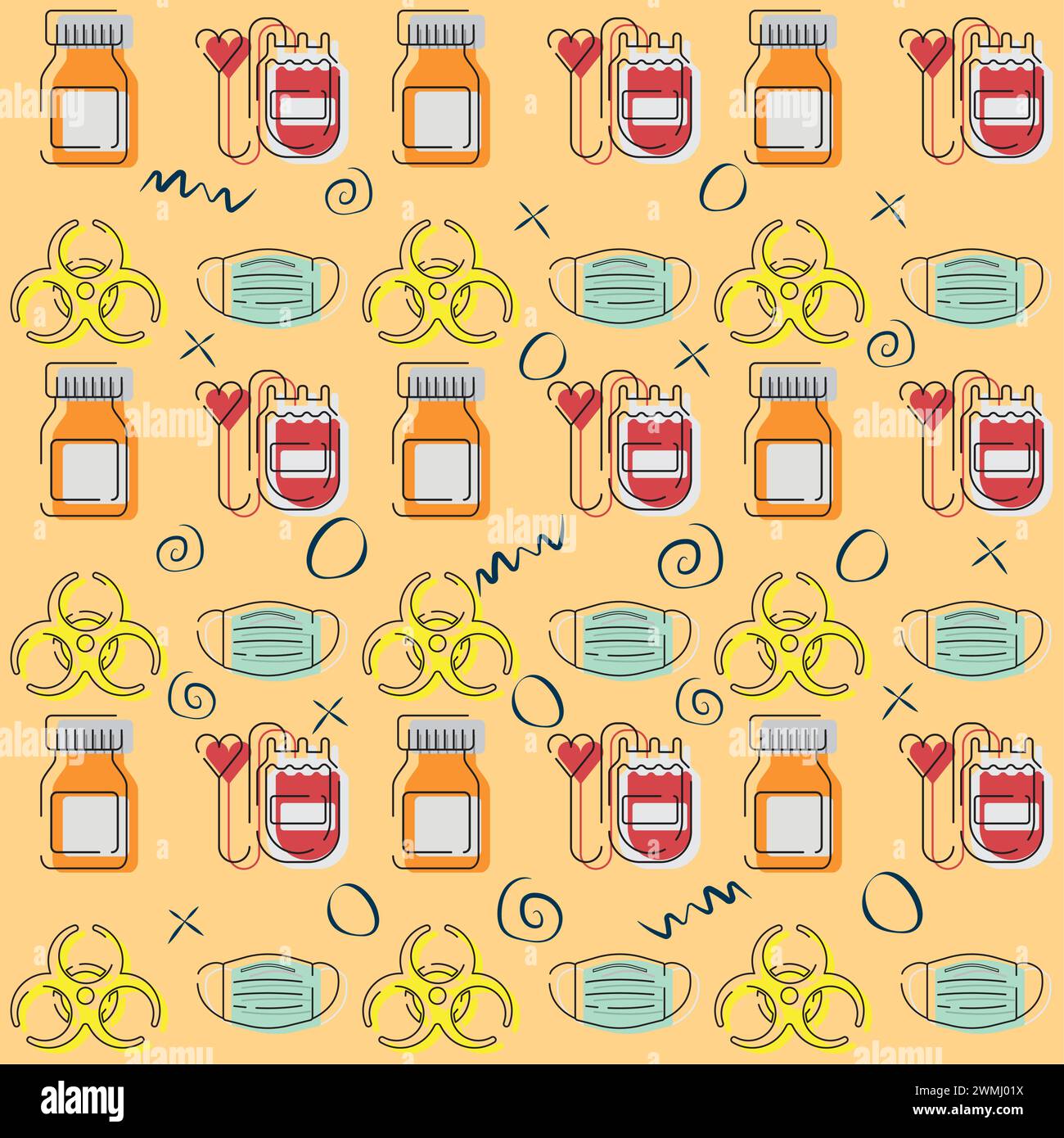 Medical icon Pattern background Vector Stock Vector Image & Art - Alamy