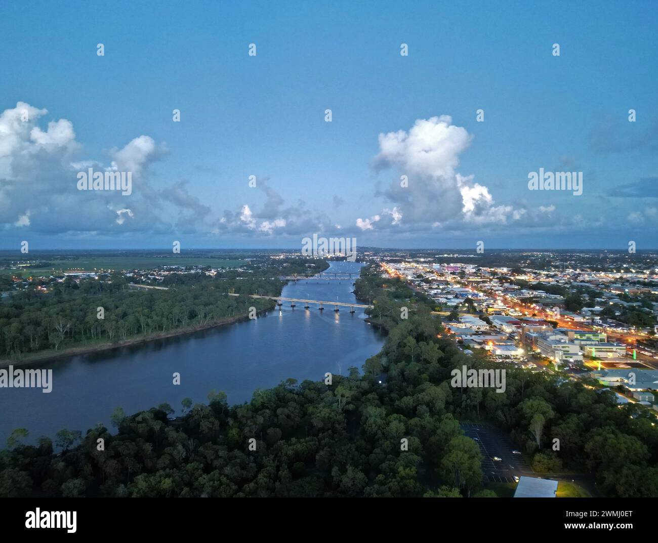 The Tallon Bridge and Burnett Bridge, Bunderberg, Queensland, Australia ...