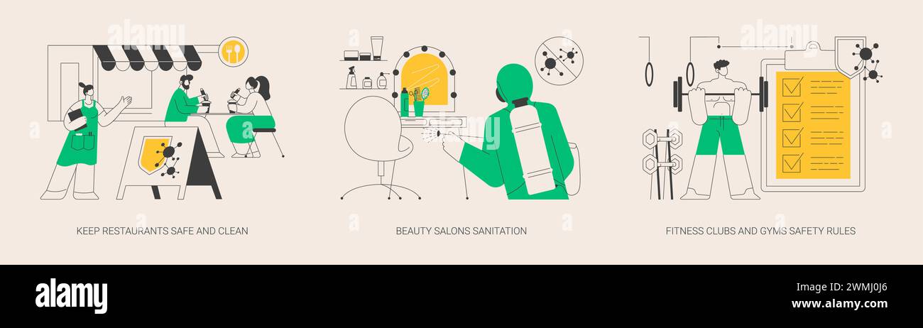 Business safety rules abstract concept vector illustrations Stock ...