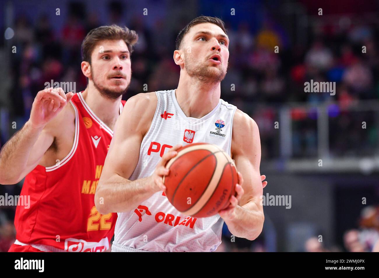 Sezon 2024 Polska, Macedonia. 2024 Feb, 26. N/z Ethan Happ, Michal ...