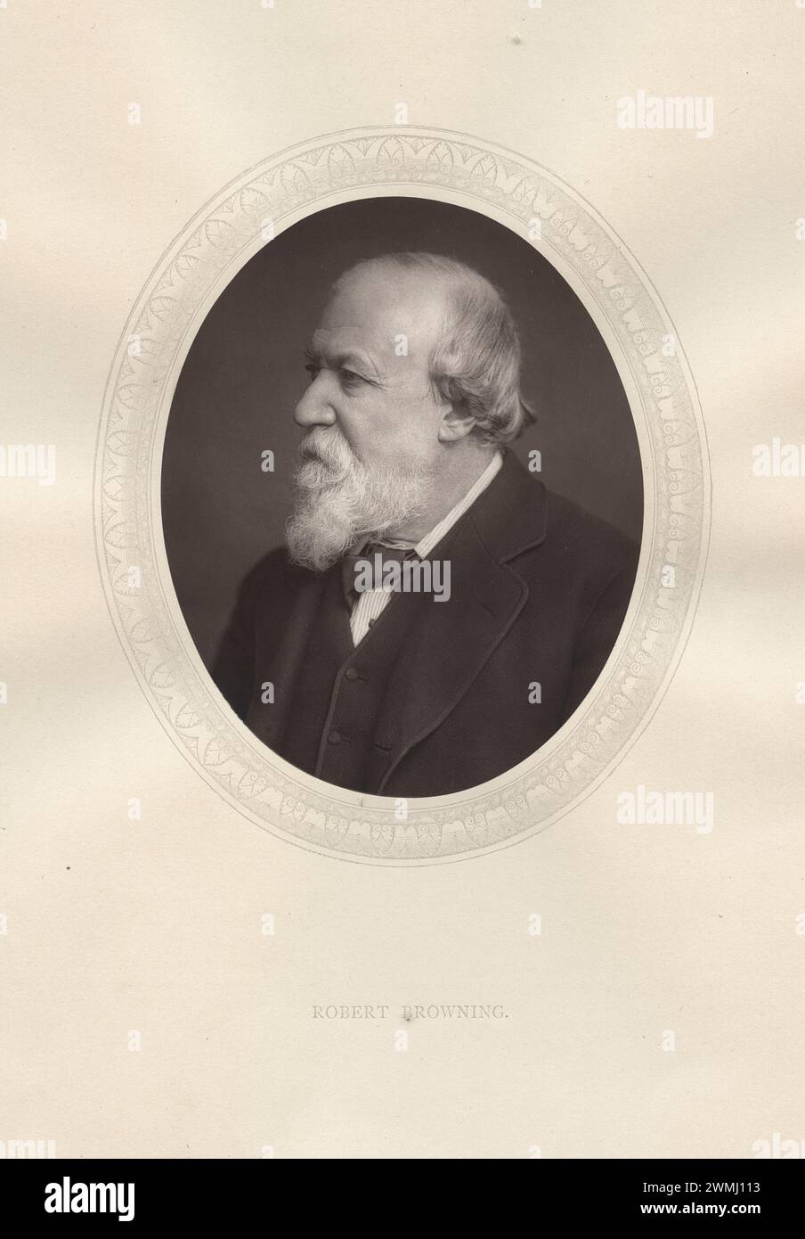 Robert Browning, 1880, by Lock & Whitfield Stock Photo - Alamy