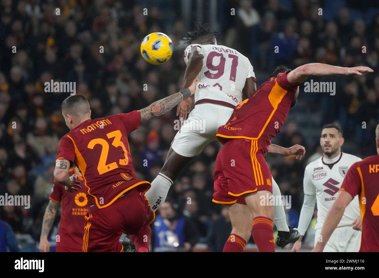 Torino's Duvan Zapata scores his side's opening goal during the Italian ...