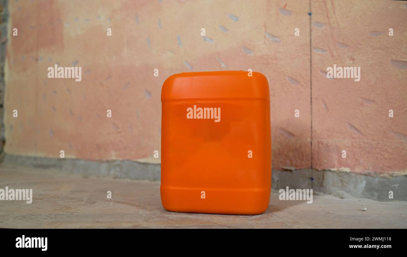 Orange canister for priming. Orange canister without logos on the ...