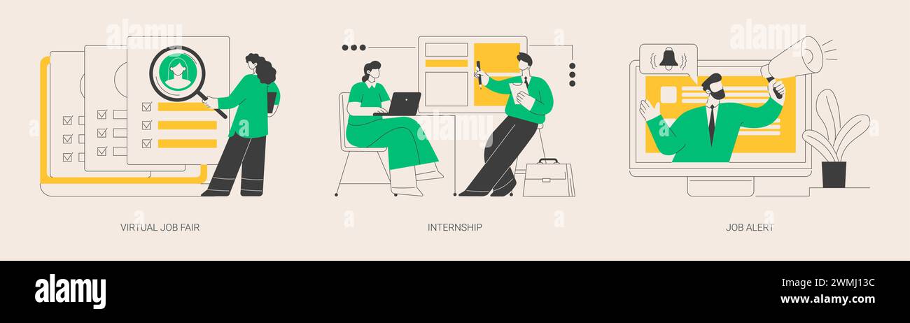 Virtual job fair Stock Vector Images - Alamy