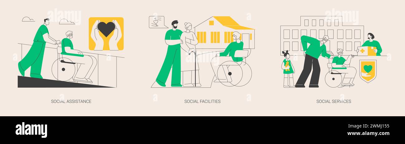 Social work abstract concept vector illustrations Stock Vector Image ...