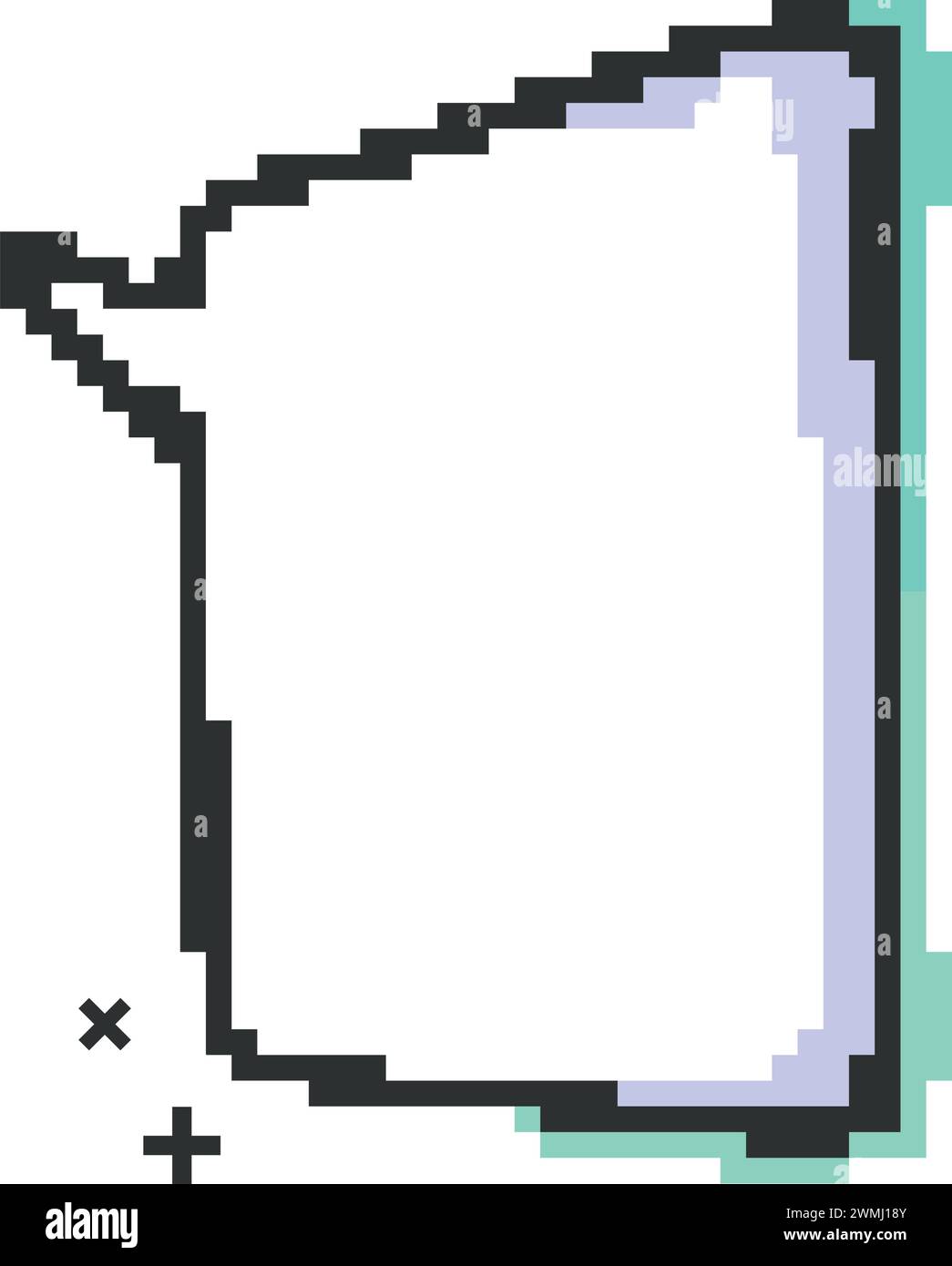 Empty pixelated comic bubble chat Vector Stock Vector Image & Art - Alamy