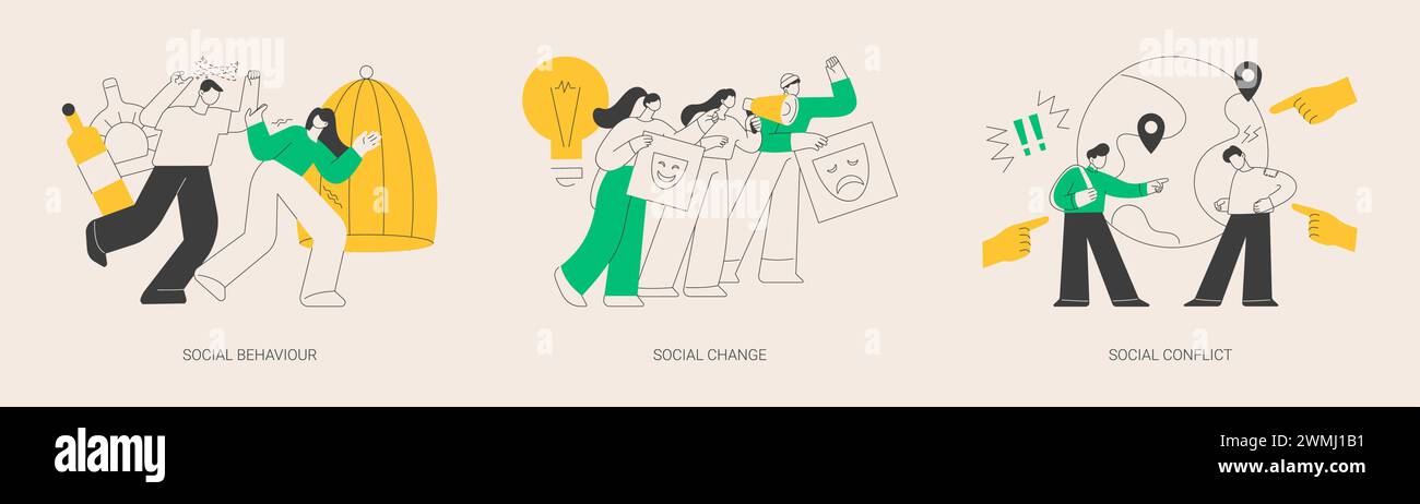 Social activity abstract concept vector illustrations Stock Vector ...