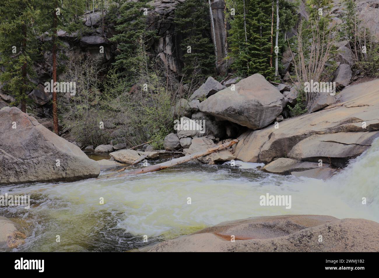 The Roaring Fork River racing over boulders through the White River ...