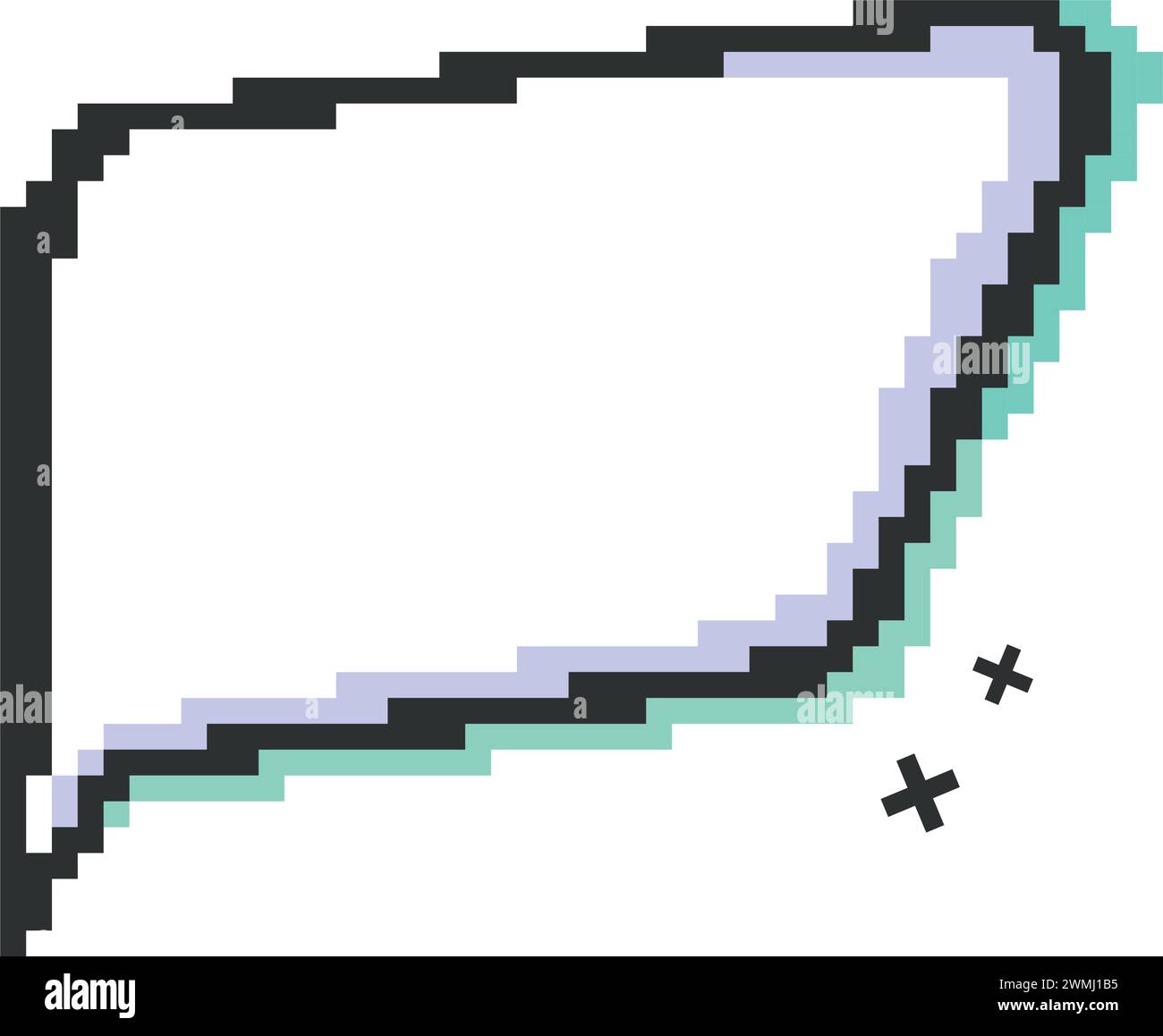 Empty pixelated comic bubble chat Vector Stock Vector Image & Art - Alamy