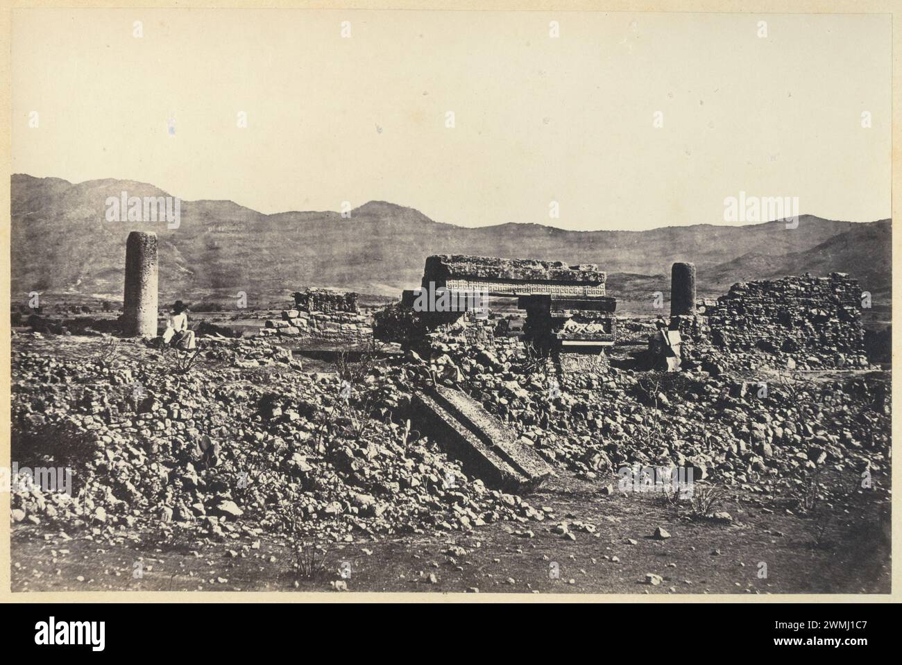 Second Palace at Mitla, Mexico, 1860, by Désiré Charnay Stock Photo - Alamy