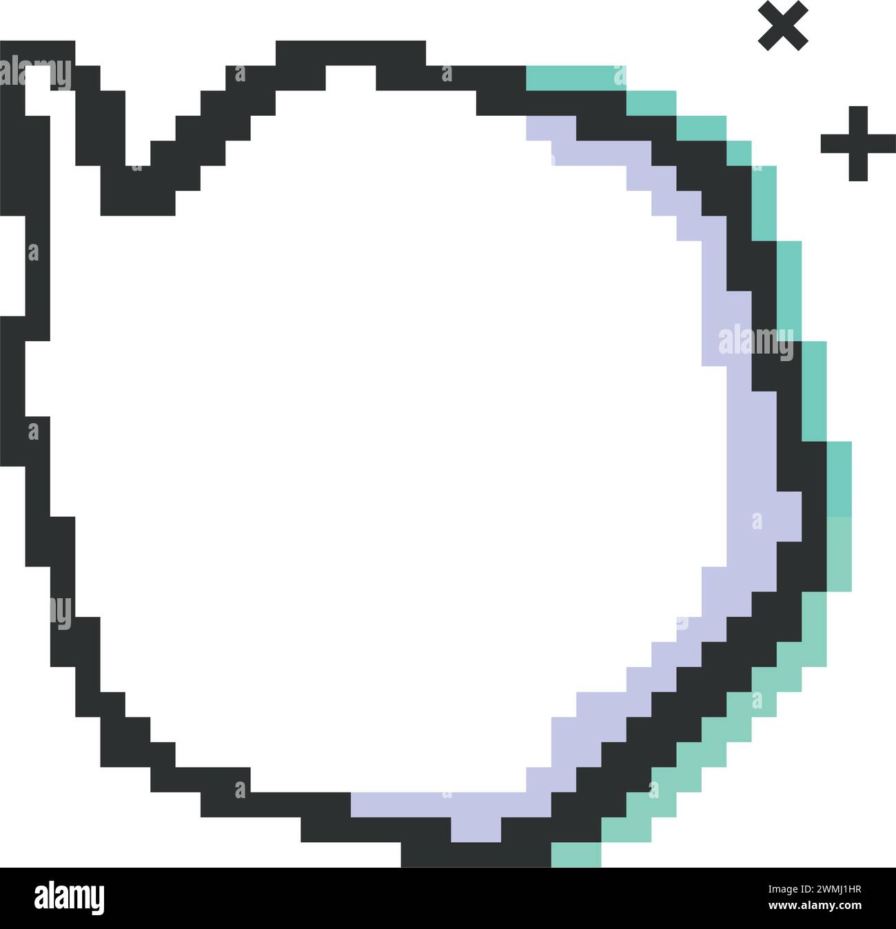 Empty pixelated comic bubble chat Vector Stock Vector Image & Art - Alamy