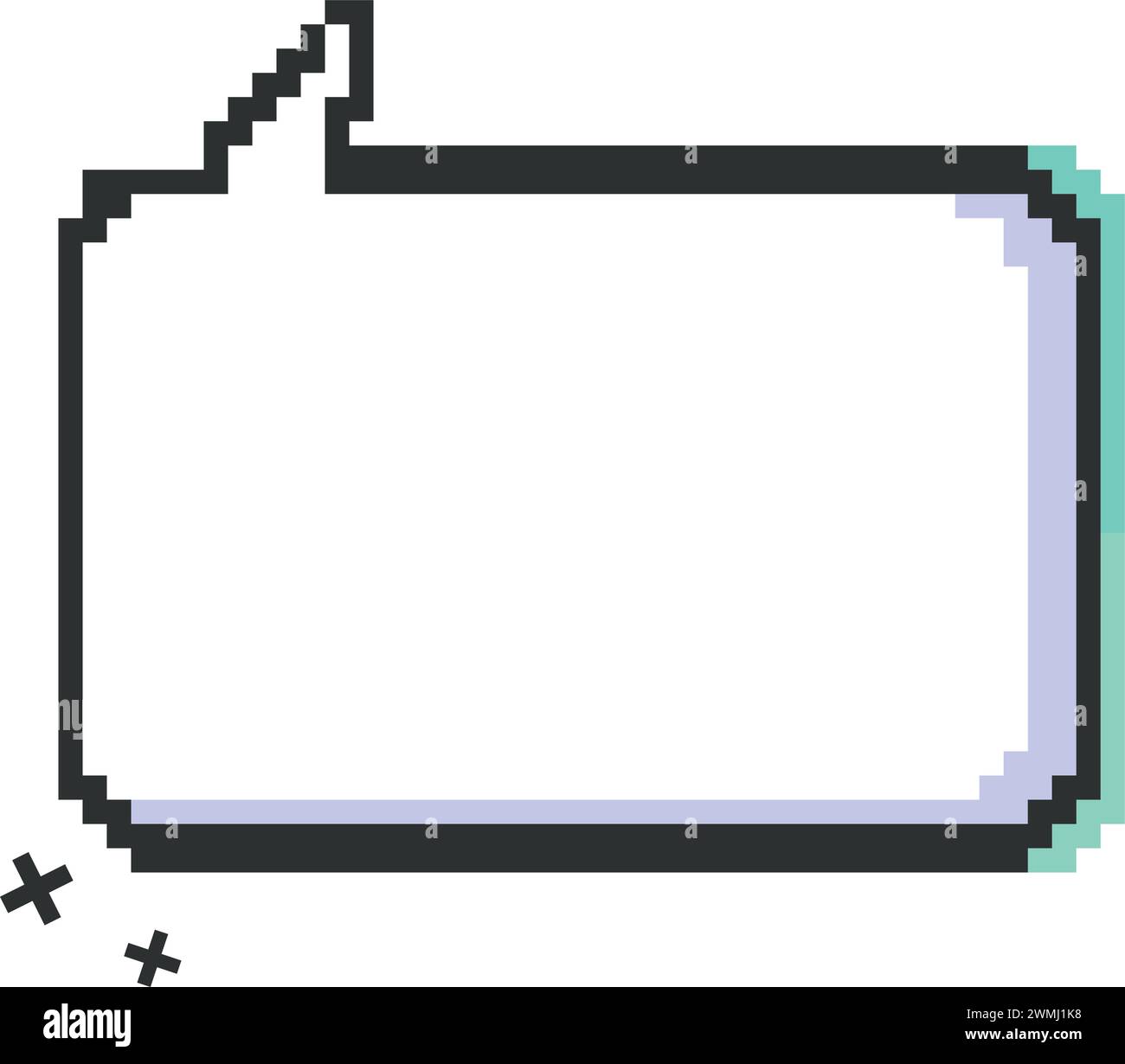 Empty pixelated comic bubble chat Vector Stock Vector Image & Art - Alamy