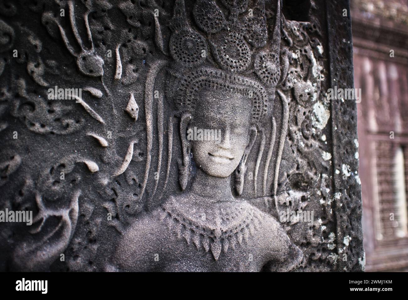 A sculpture in the Angkor Wat temple Stock Photo - Alamy