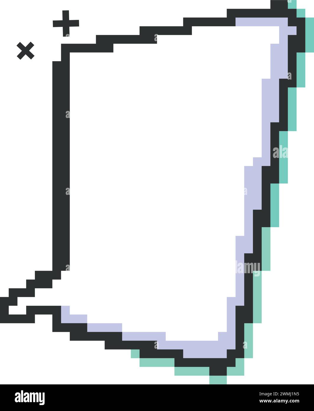 Empty pixelated comic bubble chat Vector Stock Vector Image & Art - Alamy