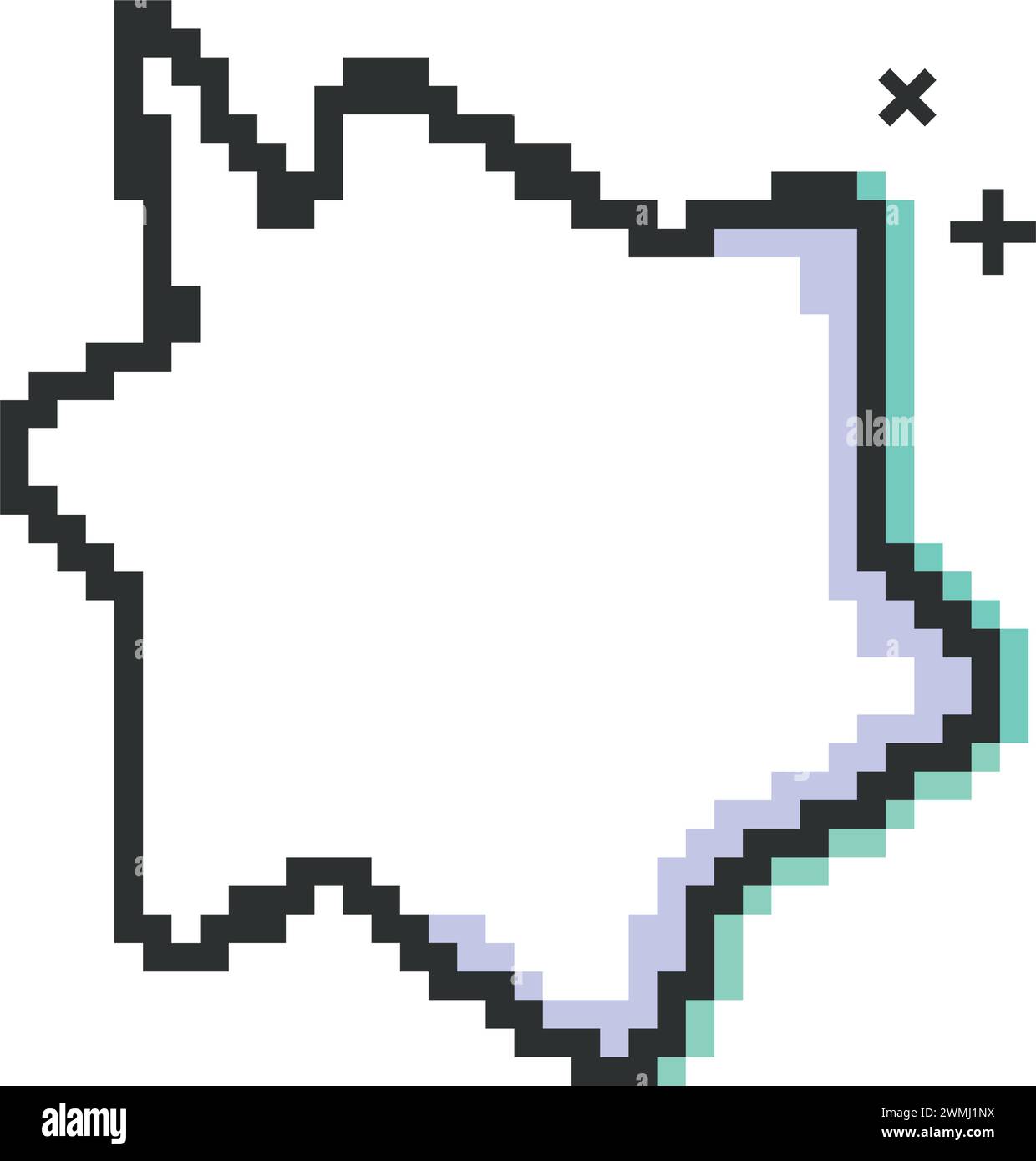 Empty pixelated comic bubble chat Vector Stock Vector Image & Art - Alamy
