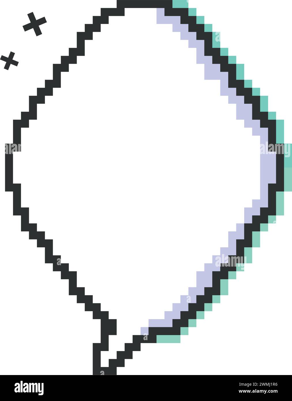 Empty pixelated comic bubble chat Vector Stock Vector Image & Art - Alamy