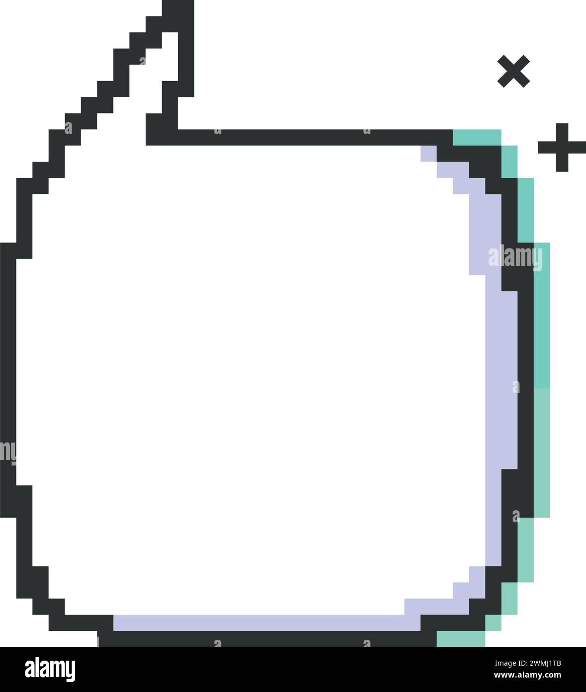 Empty pixelated comic bubble chat Vector Stock Vector Image & Art - Alamy