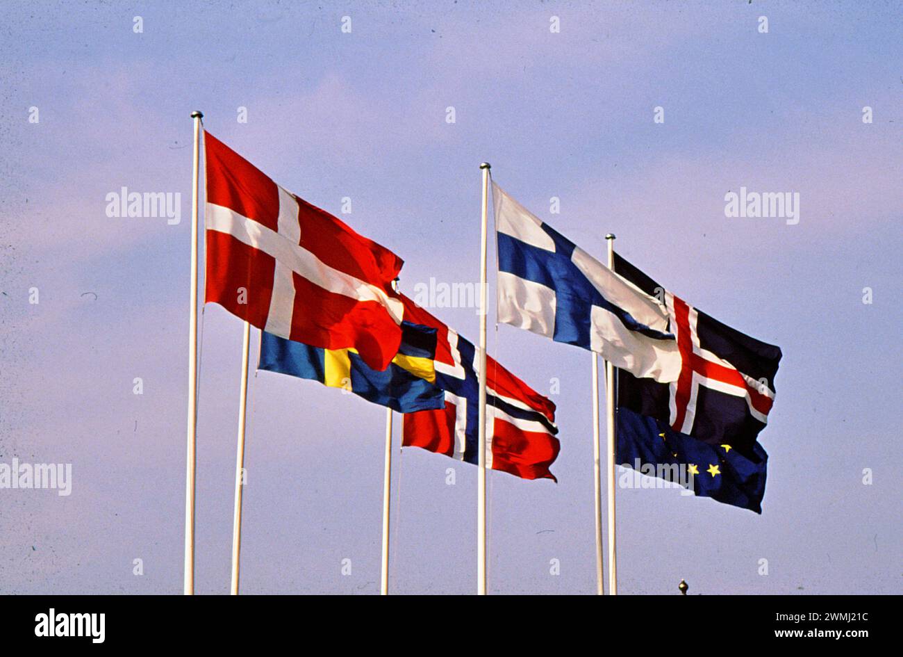 Copenhagen, Denmark /File images-nordic countries flags Sweden Denmark ...