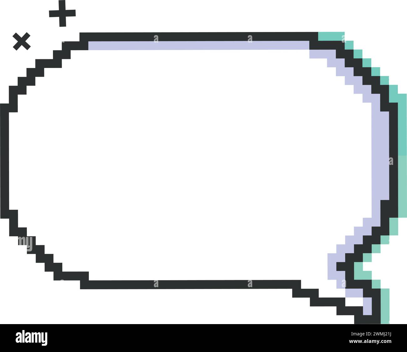 Empty pixelated comic bubble chat Vector Stock Vector Image & Art - Alamy