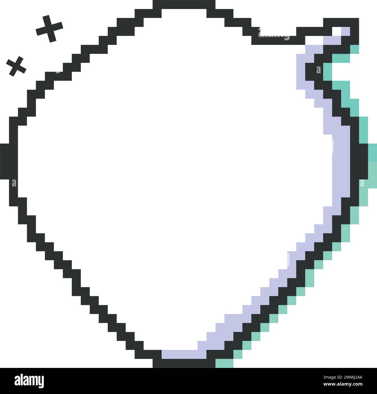 Empty pixelated comic bubble chat Vector Stock Vector Image & Art - Alamy